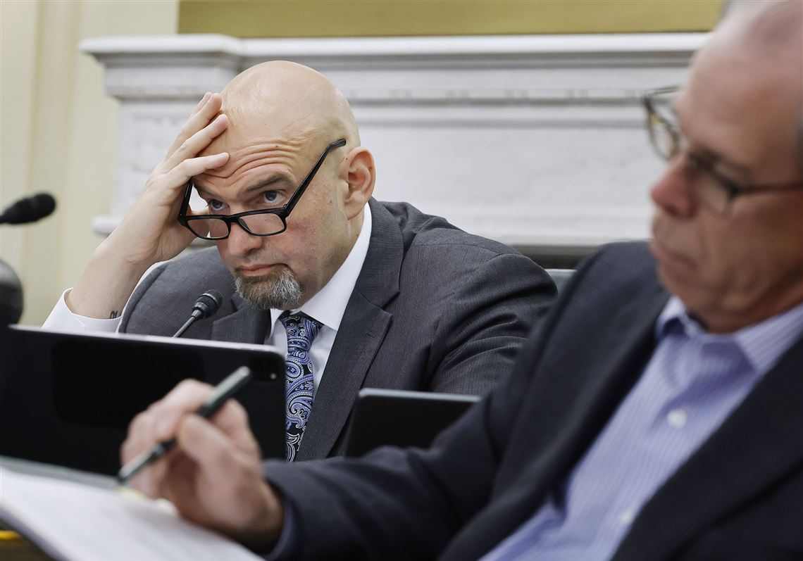 Fetterman chaired his first hearing after getting back to Washington ...