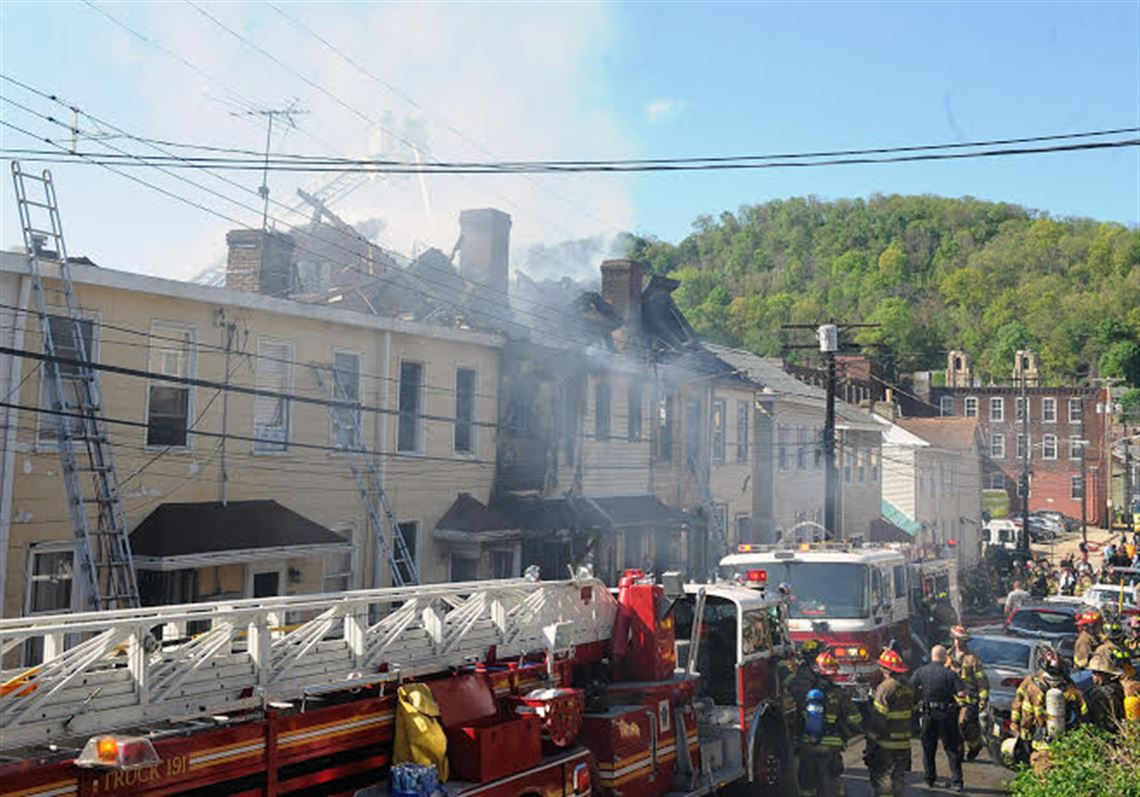 Nine families displaced after fire at Millvale rowhouses | Pittsburgh ...