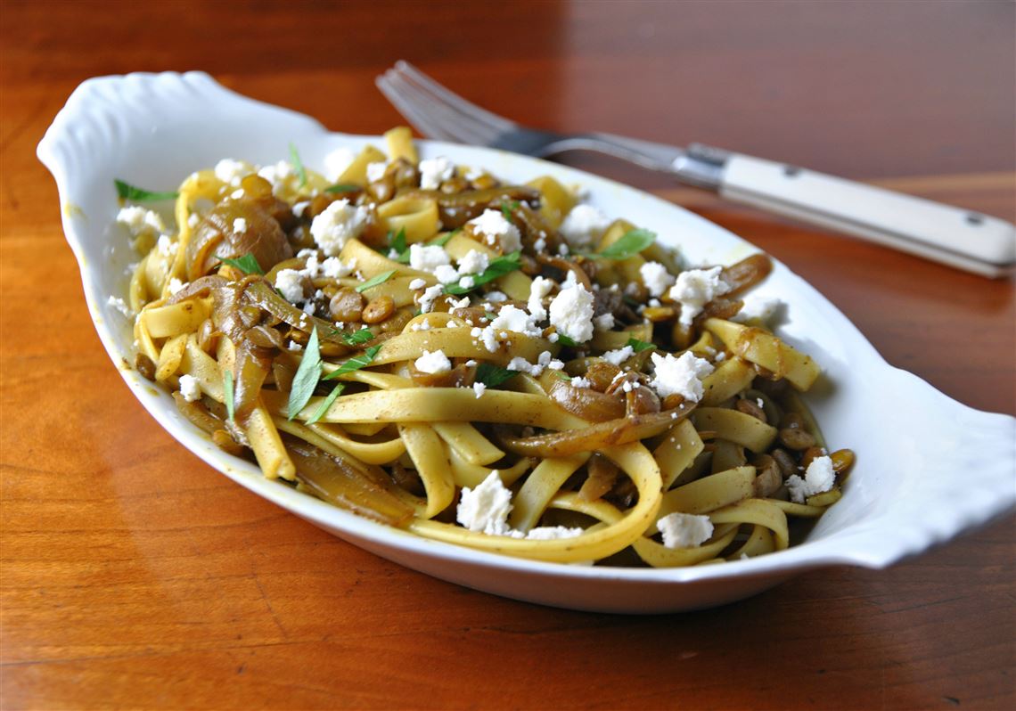 What's for dinner: Linguine with Spicy Lentils and Caramelized Onions ...