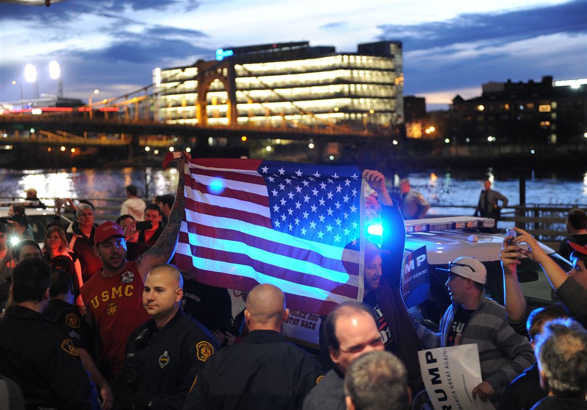 Pittsburgh police arrest 3 during Trump rally; four officers injured ...