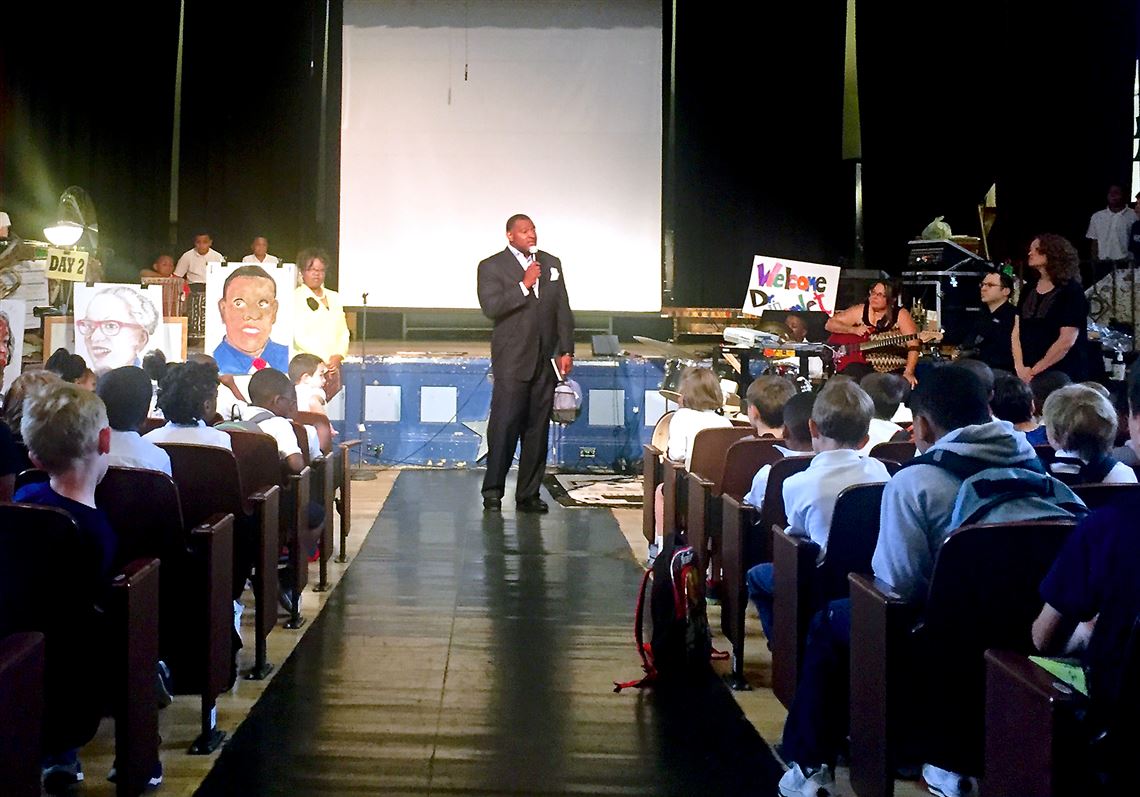 Future chief of city public schools speaks to students at Dilworth ...