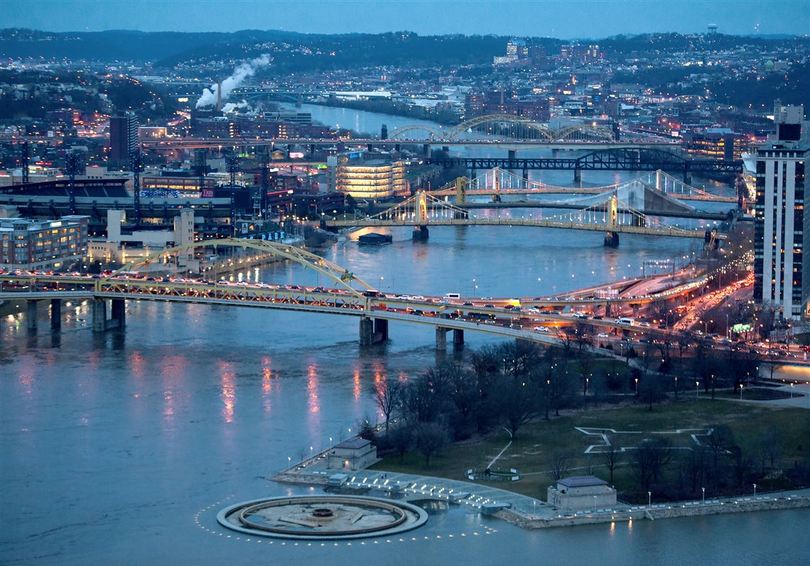Allegheny River flooding closes 10th Street Bypass Downtown ...