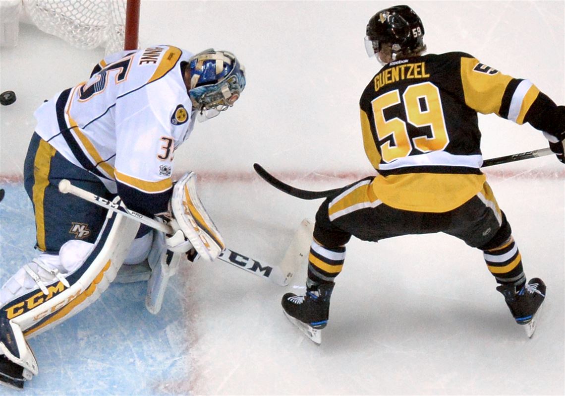 On 'second wind,' Jake Guentzel scores twice to lead Penguins to Game 2 ...