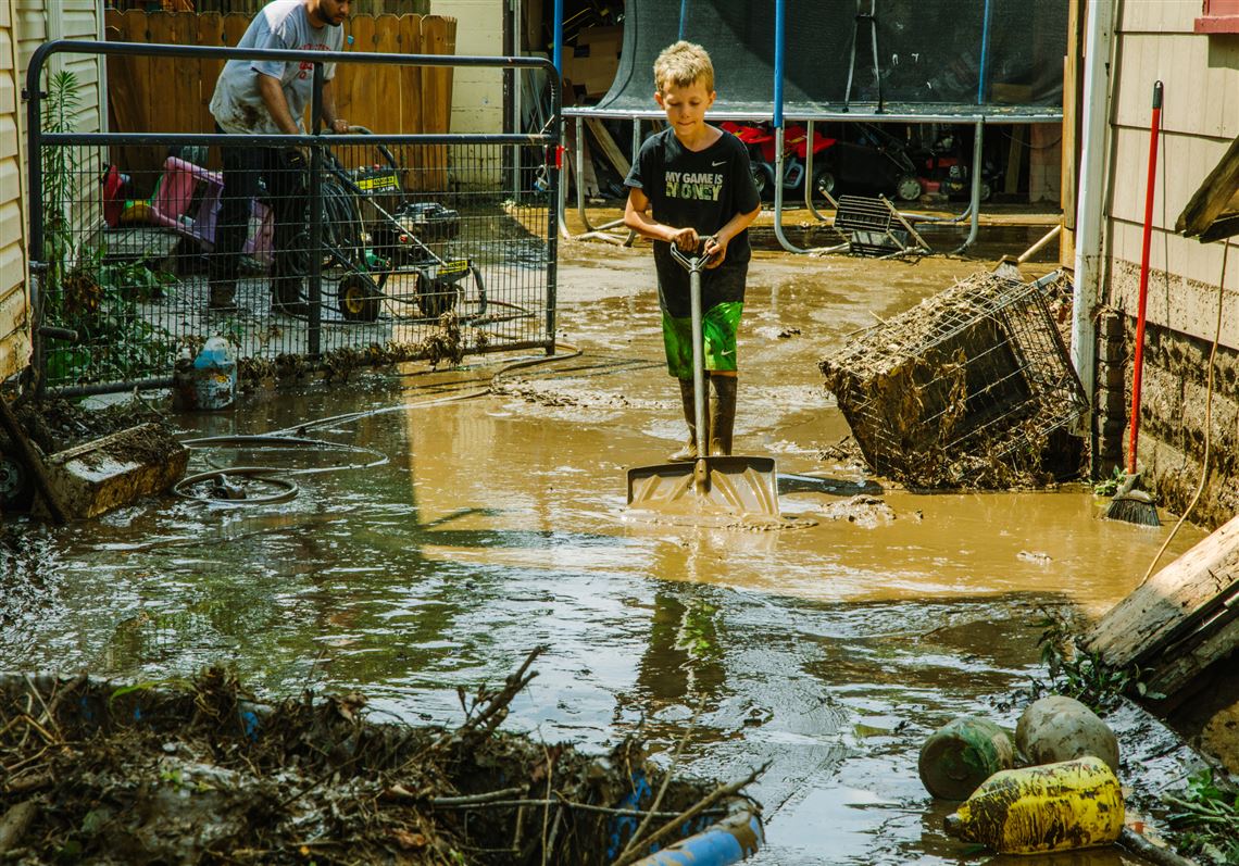 Butler County residents shovel out after flash flood | Pittsburgh Post ...