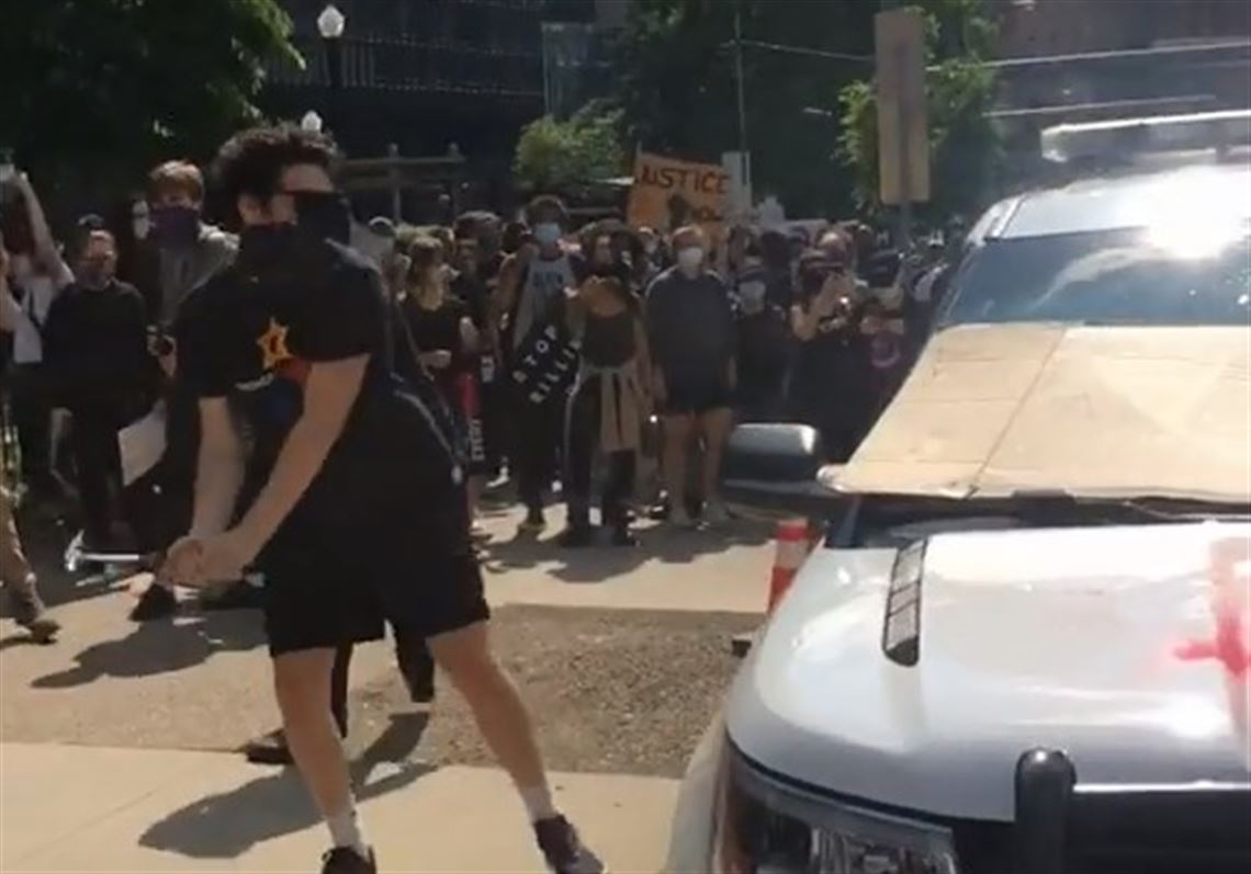 Authorities on lookout for man involved in destroying Pittsburgh police ...