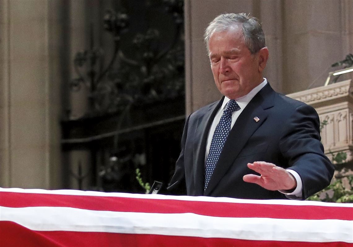 George H.W. Bush celebrated with praise and humor at cathedral farewell ...