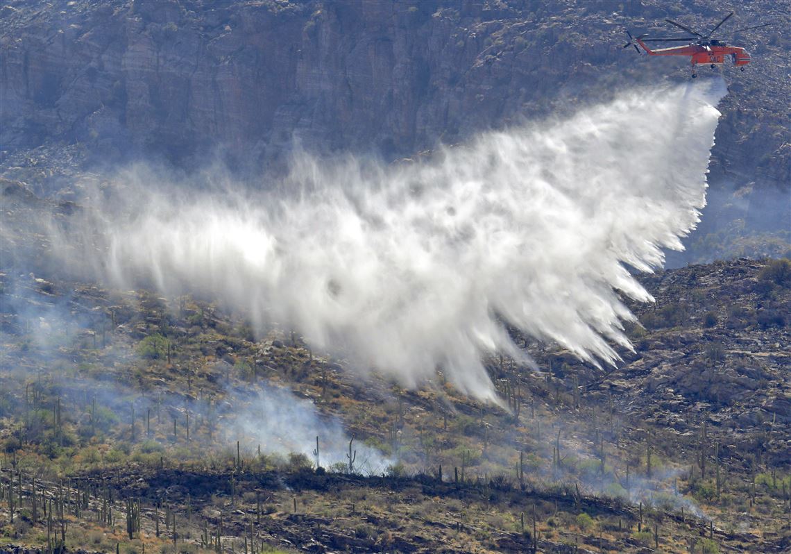 Arizona crews conduct burnout, clear lines to halt blaze near Tucson ...