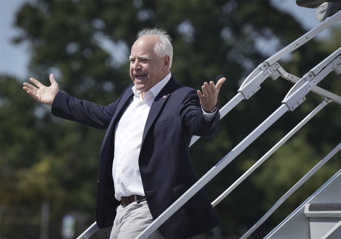 Tim Walz caps off two-day Pa. swing with focus on economic plan ...