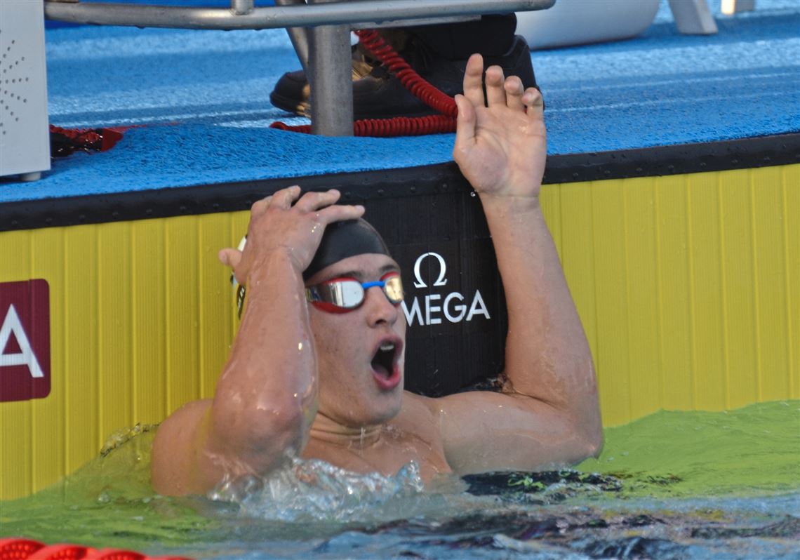 Josh Matheny, Upper St. Clair sophomore, wins 100-meter breaststroke at ...