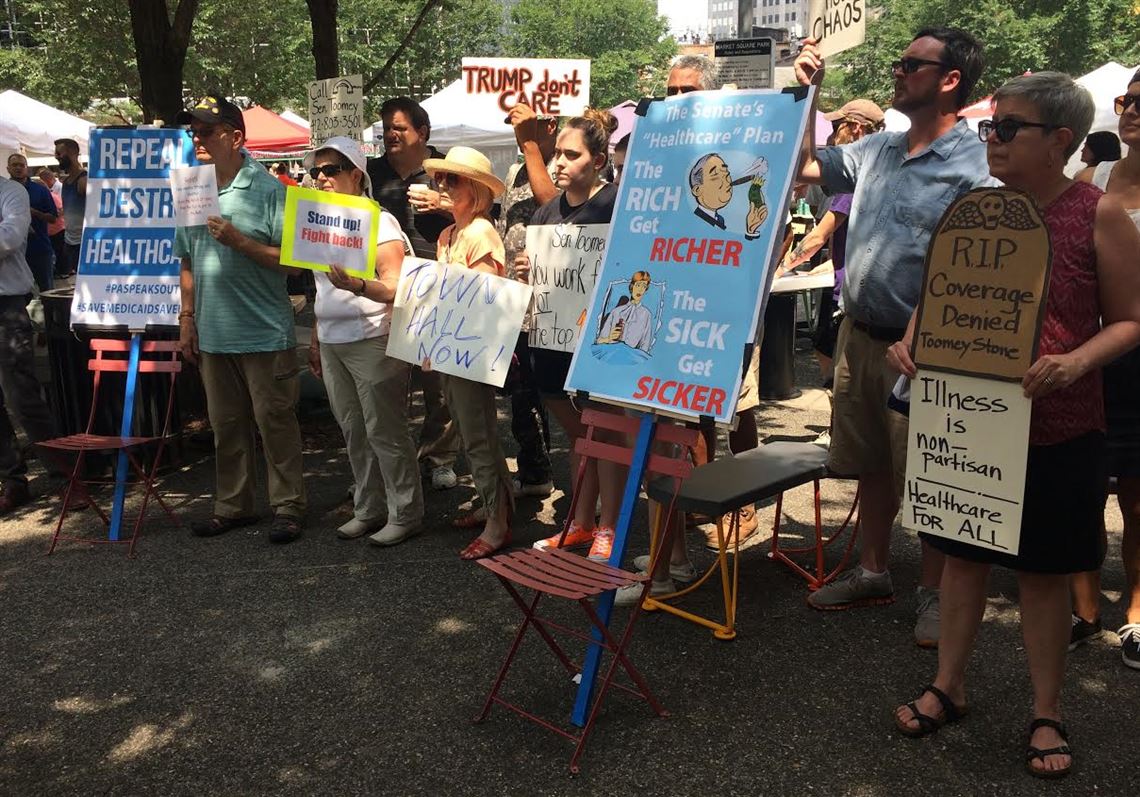 Activists use Market Square to protest against latest GOP health care ...