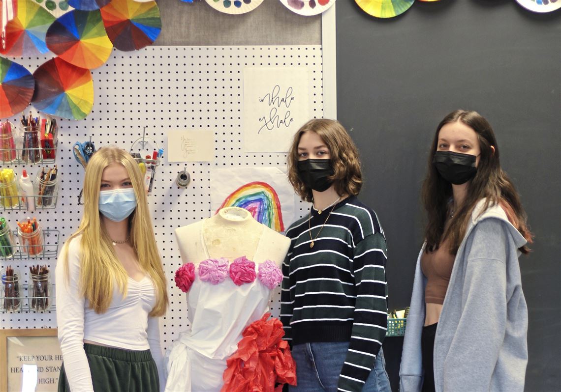 Students' design sense masks the materials they used for 'Runway ...