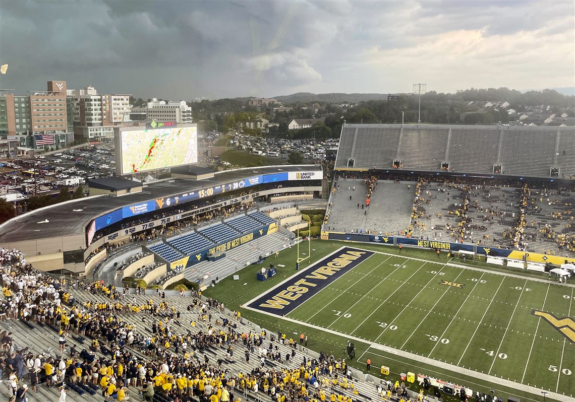 Lightning and rain delay Penn State-West Virginia college football game ...