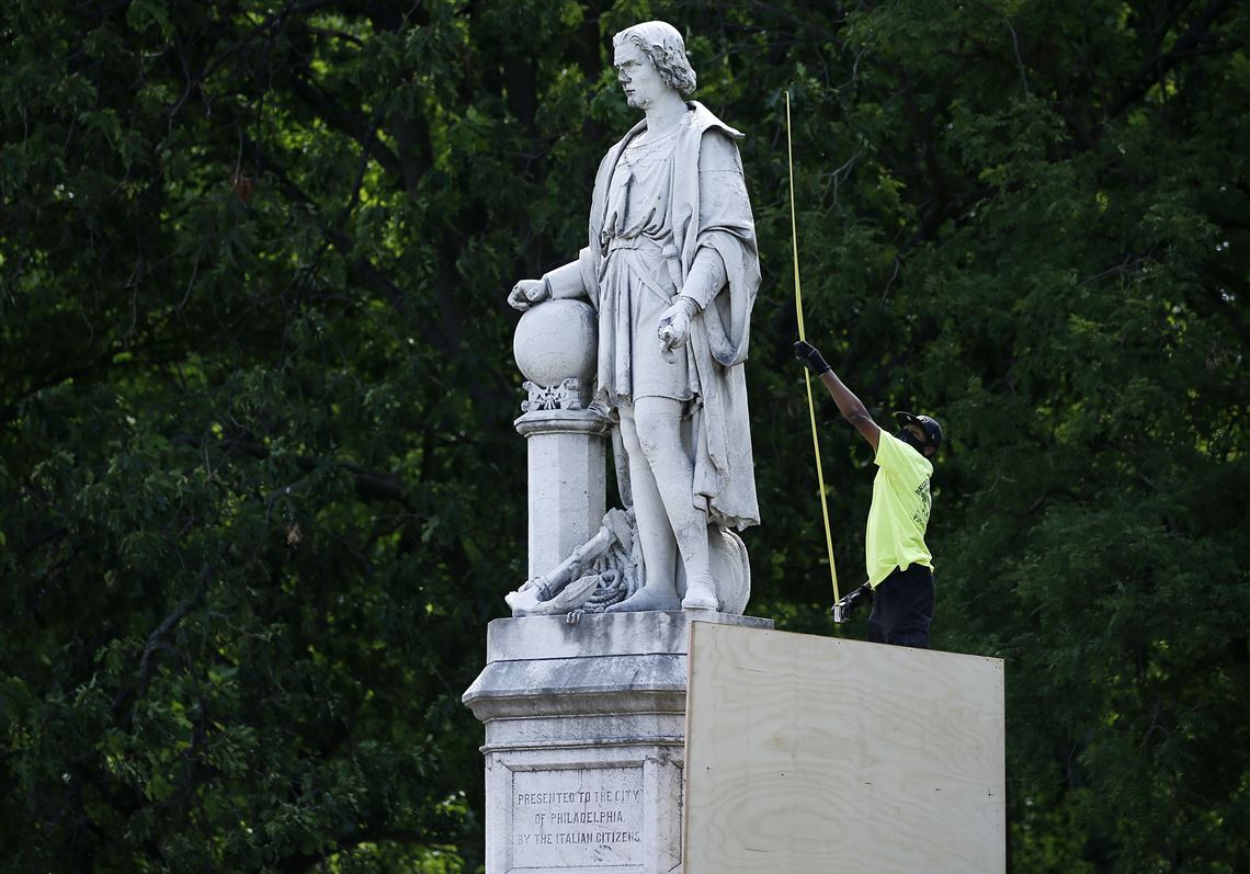Philadelphia ordered to remove box covering Columbus statue ...