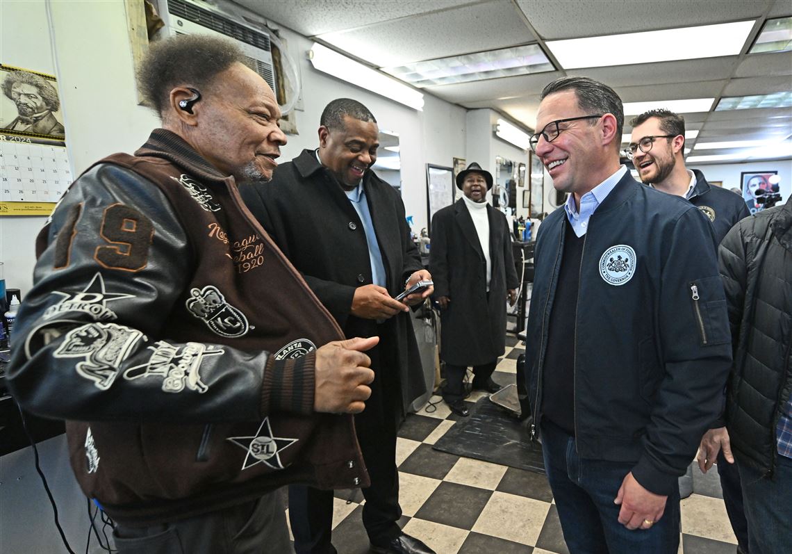 Shapiro touts permit reform at Pittsburgh barber shop | Pittsburgh Post ...