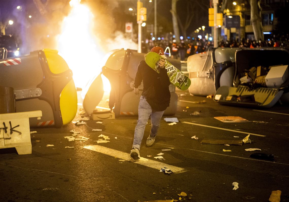 Clashes erupt in 2nd night of protests over rapper's jailing ...
