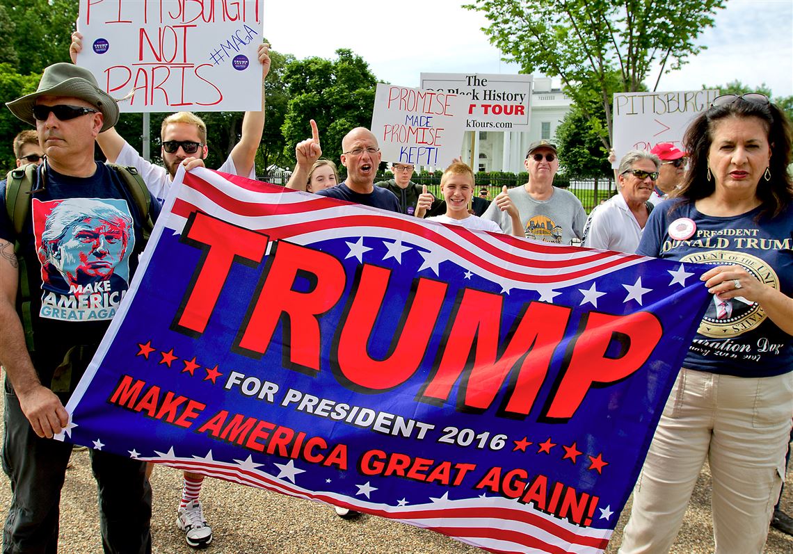 'Pittsburgh, not Paris' rally in Washington small but passionate ...