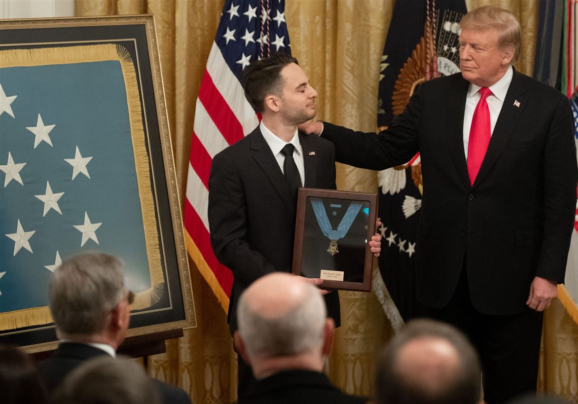 Trump awards a posthumous Medal of Honor to Staff Sgt. Travis Atkins ...
