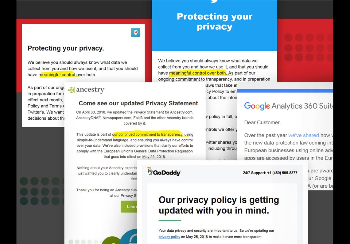Why do tech companies keep sending me emails about updated data ...