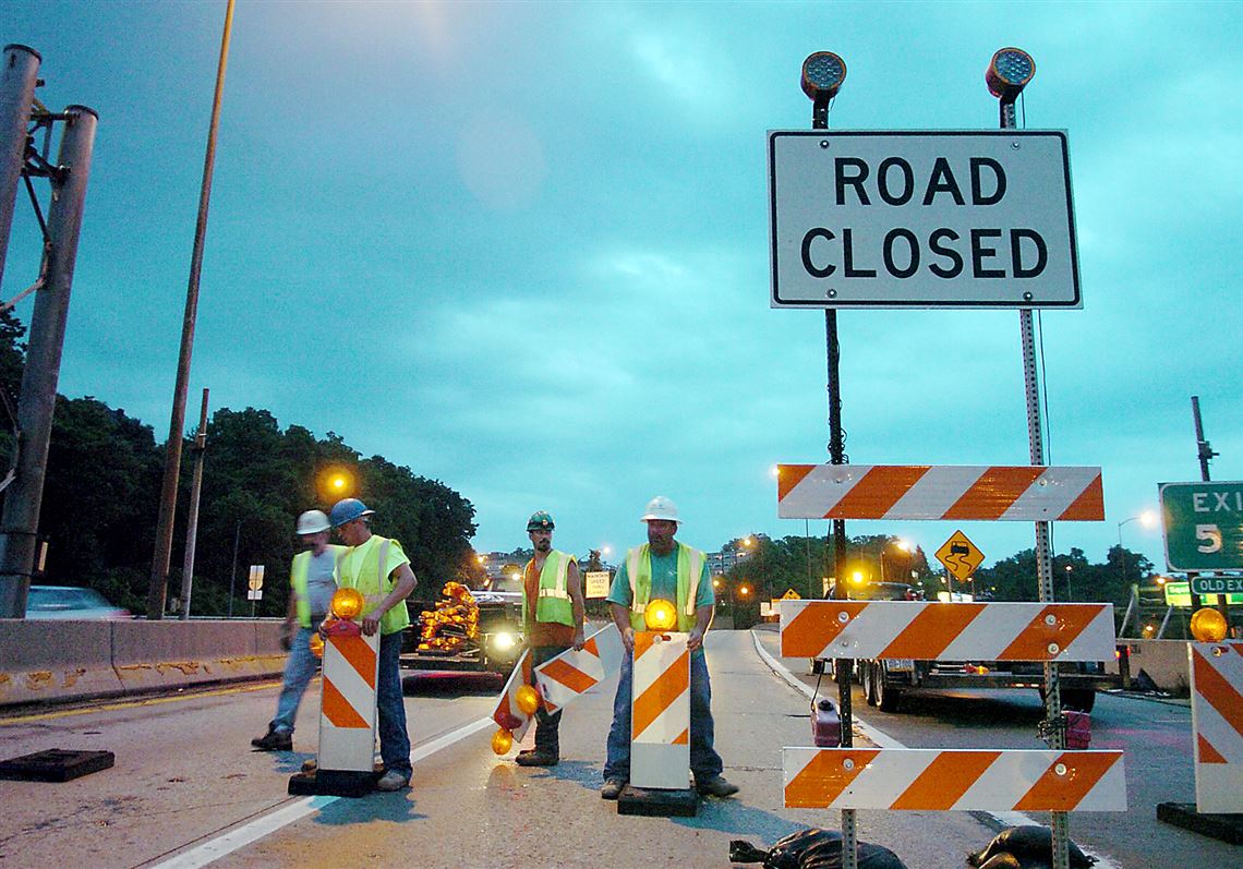 Road closures on Parkway East may impact weekend | Pittsburgh Post-Gazette